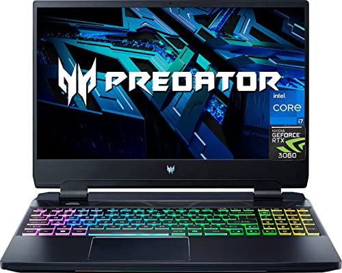 acer Predator Helios Gaming Laptop 2023 Newest, 15.6" FHD 165Hz Display, Intel Core i7-12700H, 64GB DDR5 RAM, 2TB SSD, NVIDIA GeForce RTX 3060 Graphics, Bluetooth, Wifi6, Windows 11 Home, Black