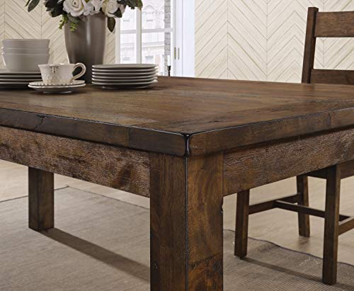 Coaster Dining Table Rustic Golden Brown 107041