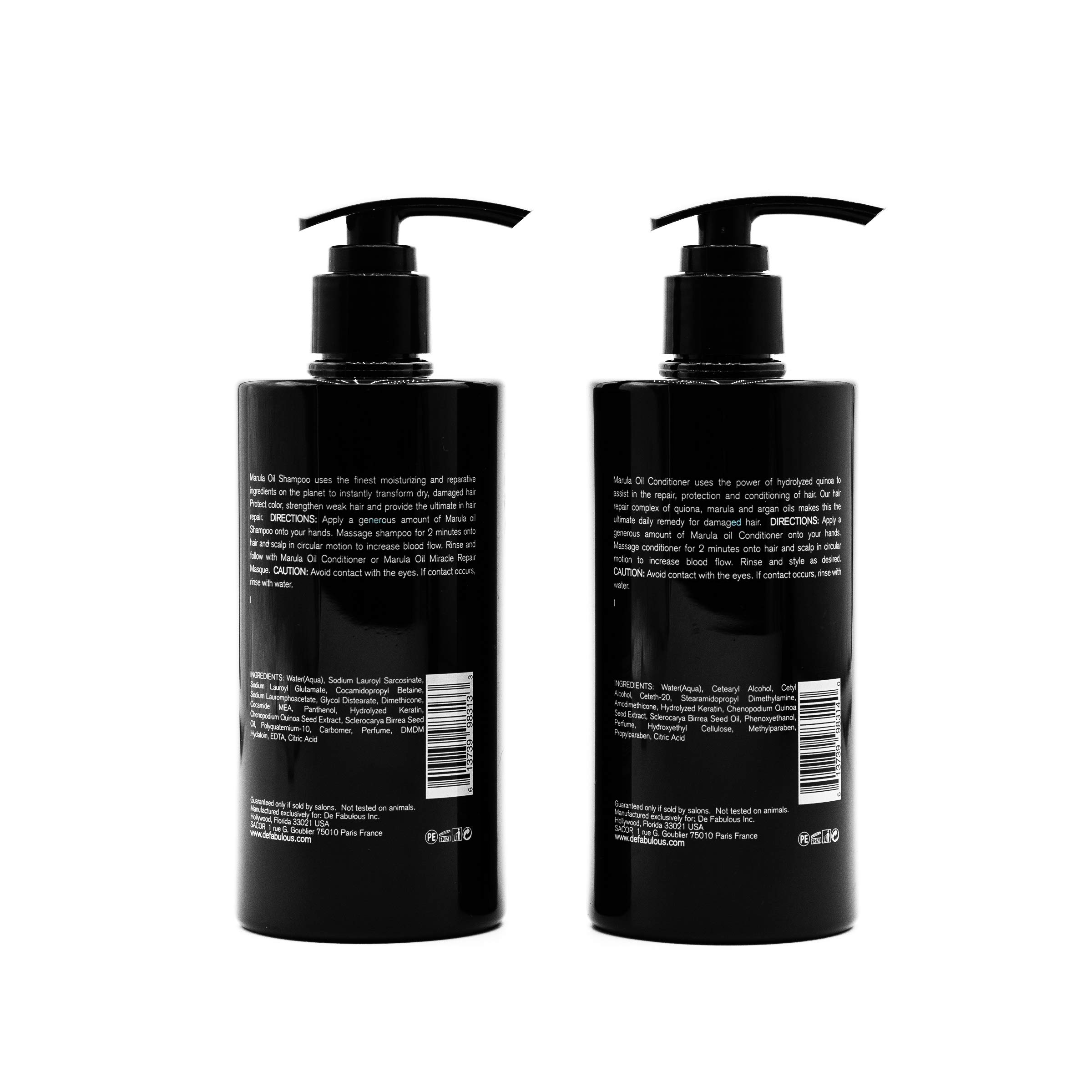 De Fabulous Marula Oil Shampoo & Conditioner 8.5oz
