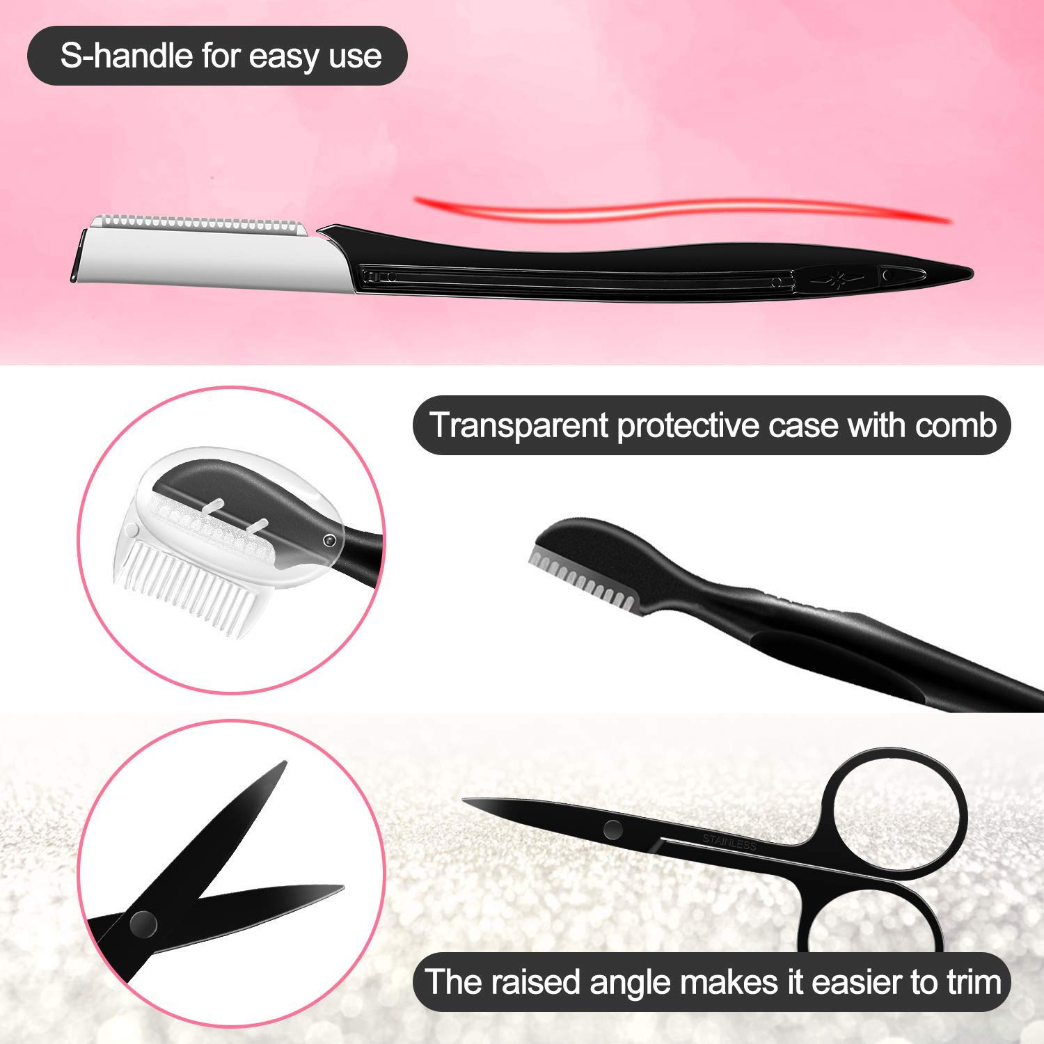 Eyebrow Kit, Multipurpose Exfoliating Dermaplaning Tool Face kits for Women Girl, Eyebrow Grooming Set (9 in 1)