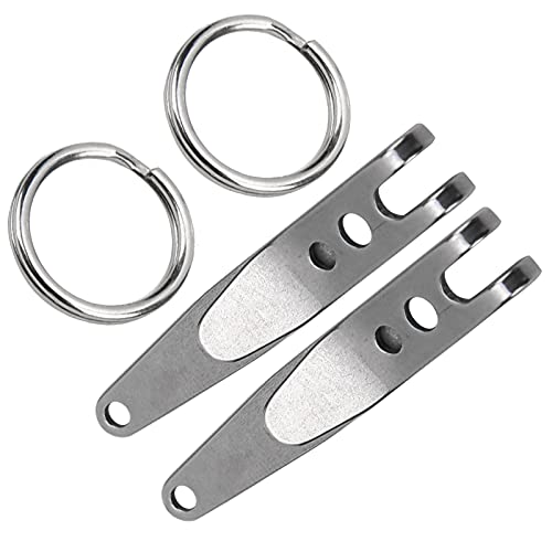 2PCS Suspension Pocket Clip, Multi Purpose Durable Suspension Clip Hanger for Hanging Knives, Suspension Pocket Clip for Outdoor Use