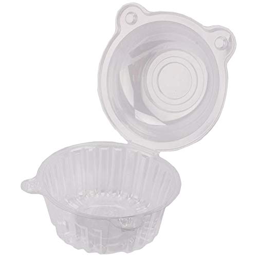 Individual Cupcake Container, 400Pcs Single Cupcake Muffin Dome Holders Plastic Cupcake Box Dome Pod, 17.7 x 9.4 x 4.3 inch