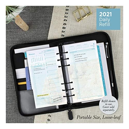 2021 Daily & Monthly Planner Refill by AT-A-GLANCE, 3-3/4" x 6-3/4", Size 3, Two Page per Day, Seascapes (371-225-21)