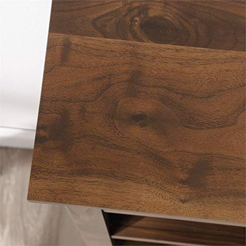 Sauder Misc Storage Engineered Wood Tall Wood Bookcase in Grand Walnut