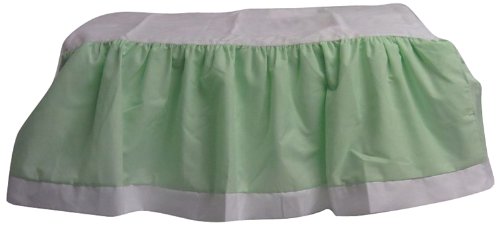 Baby Doll Bedding Regal nuetral Dust Ruffle/Crib Skirt, Mint