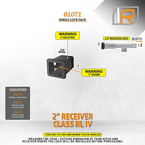 InfiniteRule Security 61071 | Hitch Lock (Fits: 2" Receiver - Class III, IV)