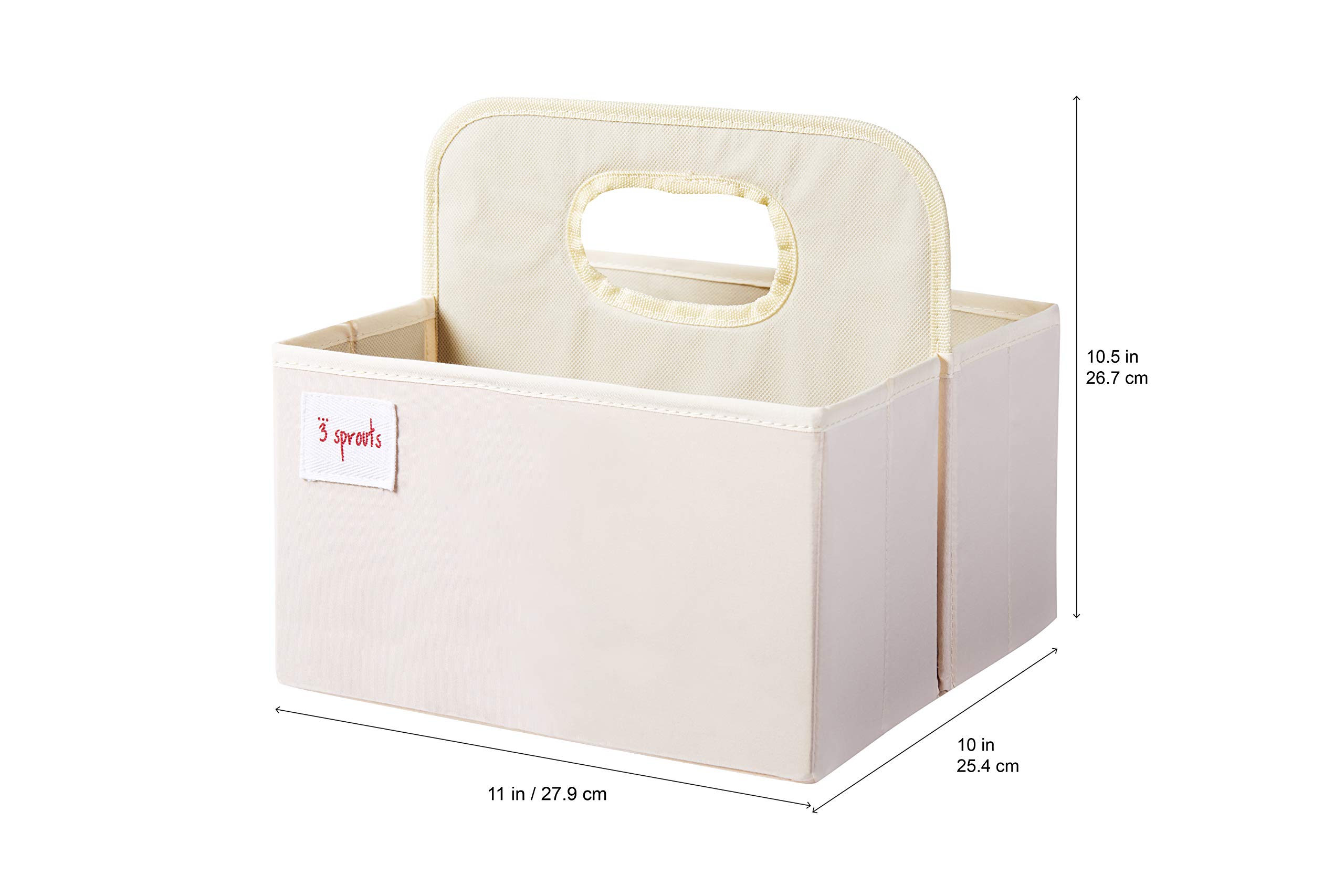 3 Sprouts Baby Diaper Caddy - Organizer Tote Bag for Baby Essentials Boy or Girl - Baby Shower Basket - Nursery Must Haves - Registry Favorites - Newborn Caddie Car Travel, Elephant