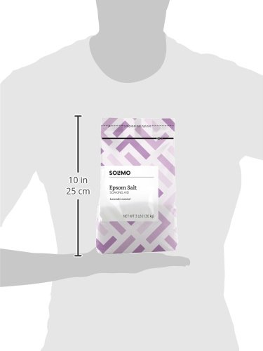 Amazon Brand - Solimo Epsom Salt Soaking Aid, Lavender Scented, 3 pound (Pack of 1)