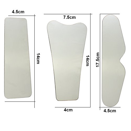 3Pcs Stainless Steel Dental Photograph Mirror Intra-Oral hotographic Reflector Mirror 100% Reflectivity Teeth Whitening Orthodontic Oral Checking Mirror