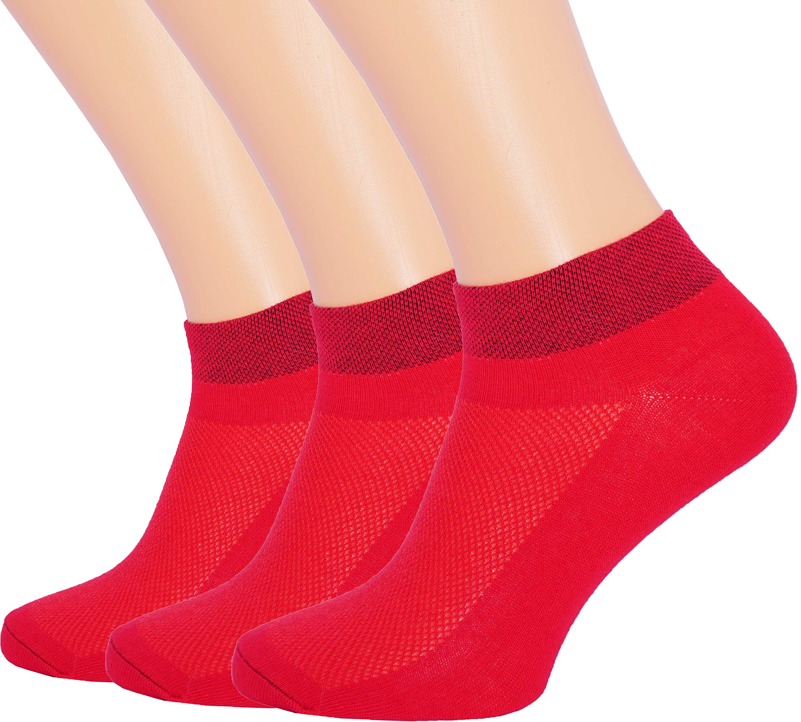 3 Pack Unisex Ultra Thin Breathable Dry Fit Low Cut Running Ankle Socks black white grey color (Red_, Shoe Sizes 6-12 US/Socks Sizes 10-13)
