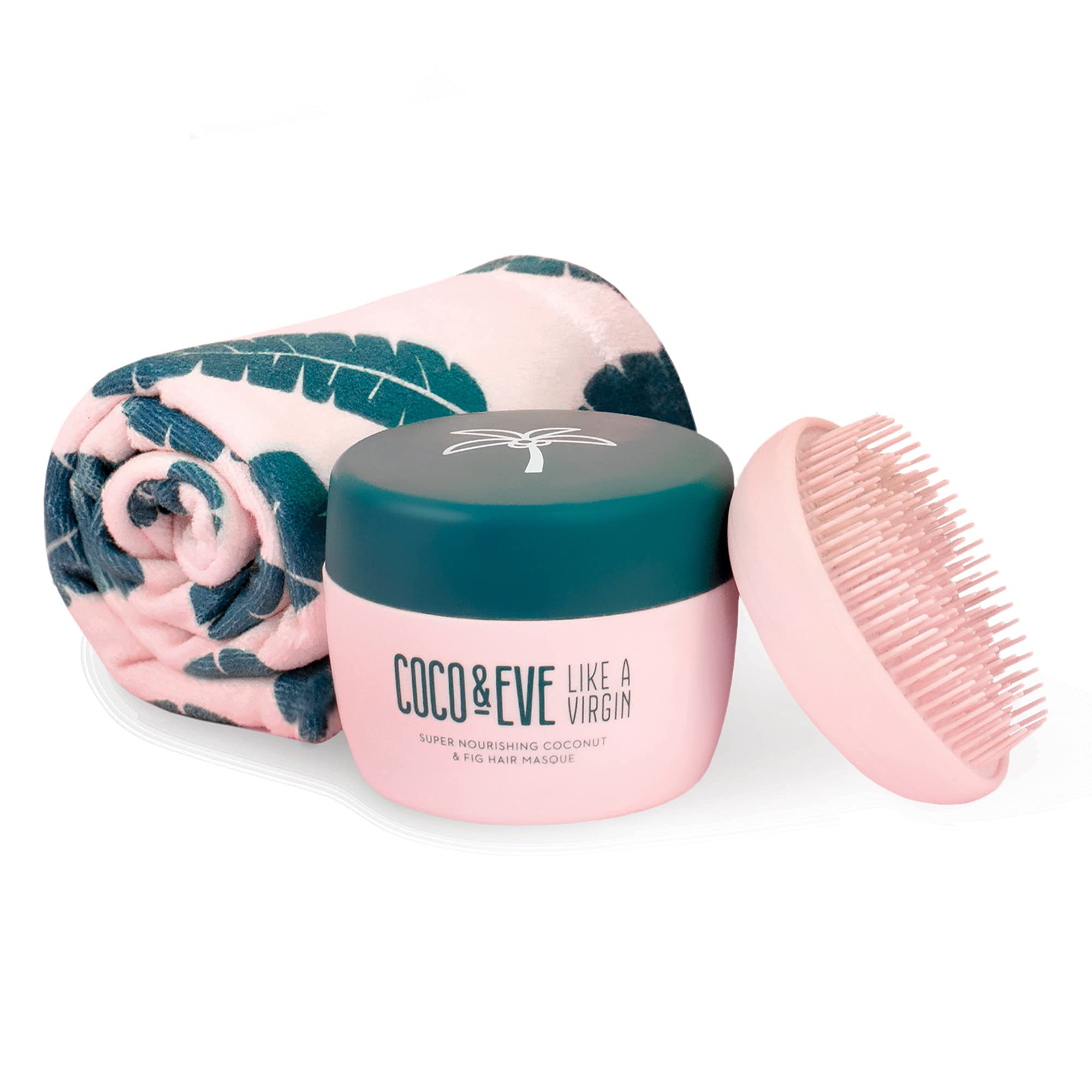 Coco & Eve Hair Mask Bundle - Tangle Tamer, Microfiber Towel & Hair Masque for All Hair Types - With Shea Butter & Argan Oil for Hydration & Hair Repair