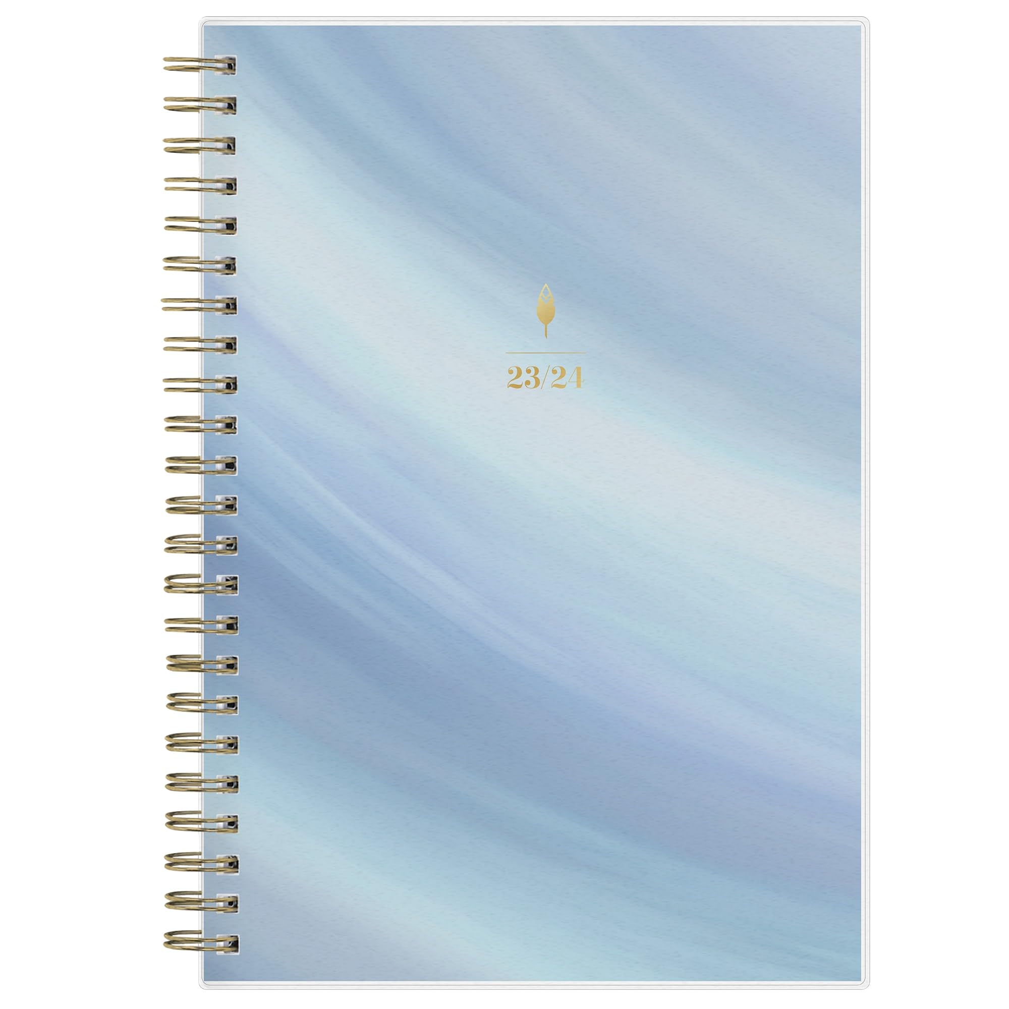 2023-2024 Blue Sky™ Inkwell Press Whirlwind Frosted Polypropylene Horizontal Weekly/Monthly Flex Academic Planning Calendar, 5" x 8", July 2023 to June 2024, 144271