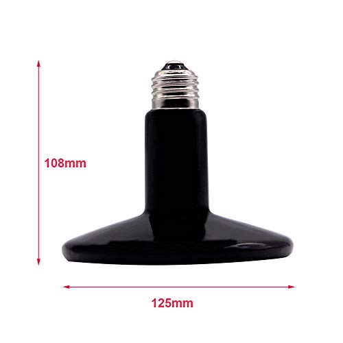 Forfuture-go 250W Reptile Heat Lamp Pet Infrared Ceramic Heater Emitter Appliances Lamp