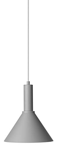 Globe Electric 61017 1-Light Plug-in Pendant, Soft Matte Gray. Designer Gray Fabric Cord, Bulb Included