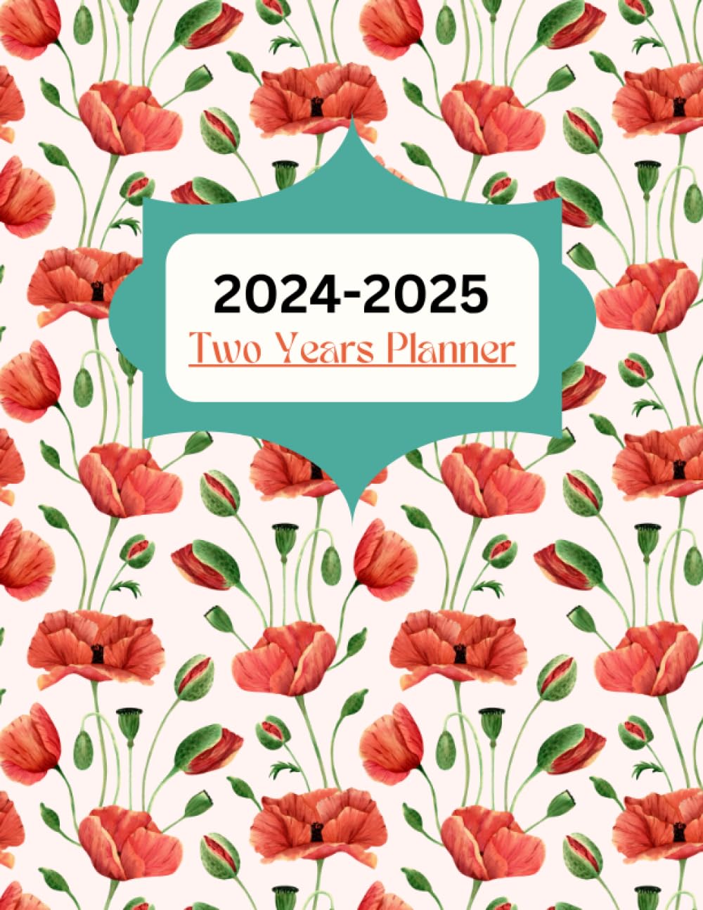 2024 2025 Two Years Planner: Large Minimalist Schedule Organizer for Time Management 24 Months from January 1, to December 31, Personal Appointments with US Federal Holidays