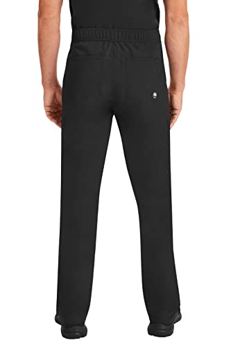 Healing Hands 6 Pocket Mens Scrubs Pant HH360 9171 Noah Cargo Scrub Pant for Men Full Elastic with Drawstring Black MSH