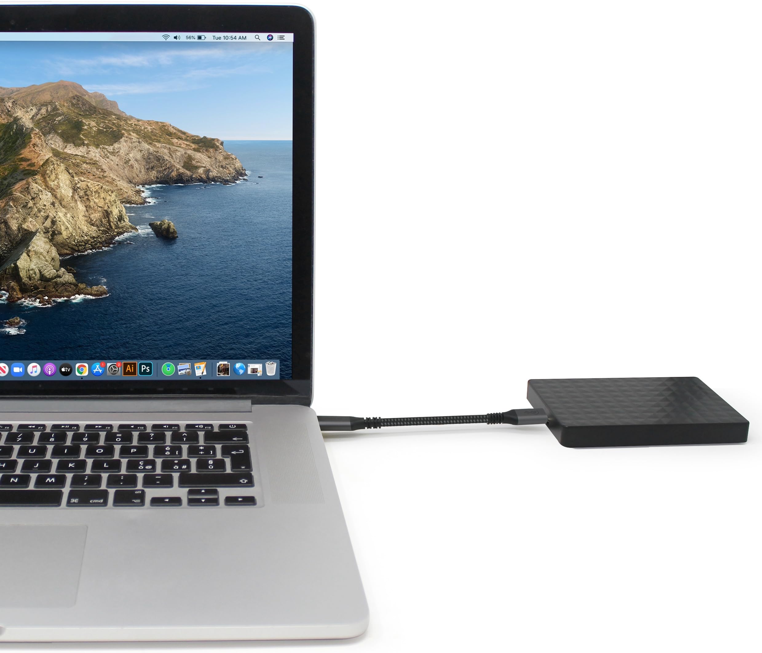 Vebner 6-Inch Extra Short USB4 Cable - 40Gbps Supports 100W (20V, 5A) Charging - Compatible with Thunderbolt 3 and USB-C (2-Pack)