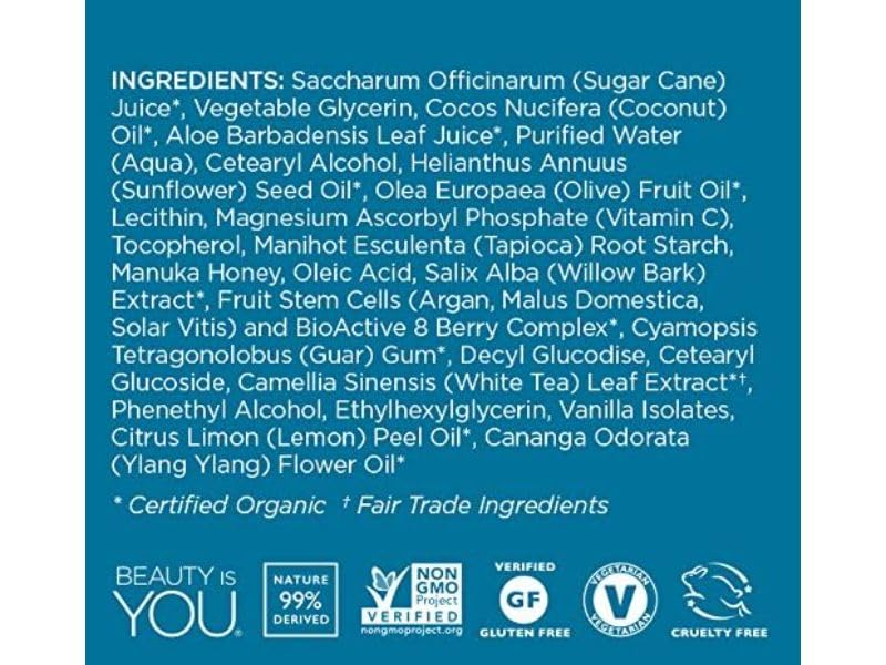 Andalou Naturals Lemon Sugar Facial Scrub, 1.7 oz., Gently Exfoliates and Cleanses for a Clearer, Brighter, and Balanced Looking Complexion, with Meyer Lemons and Manuka Honey
