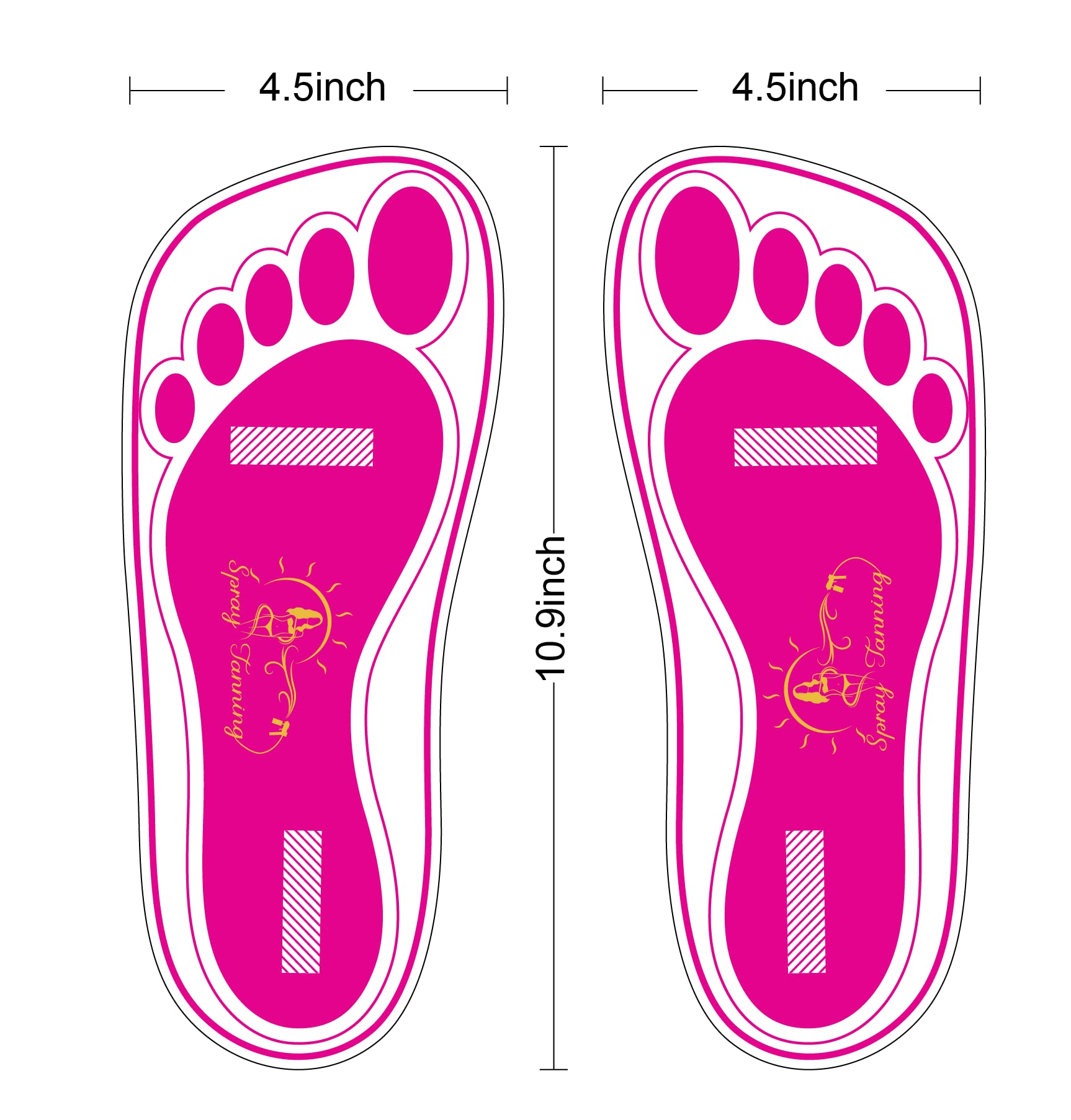 25Pairs(50 Feets) Disposable Pink Spray Tanning Feet Pads Sunless Airbrush Spray Tent Protect Foot