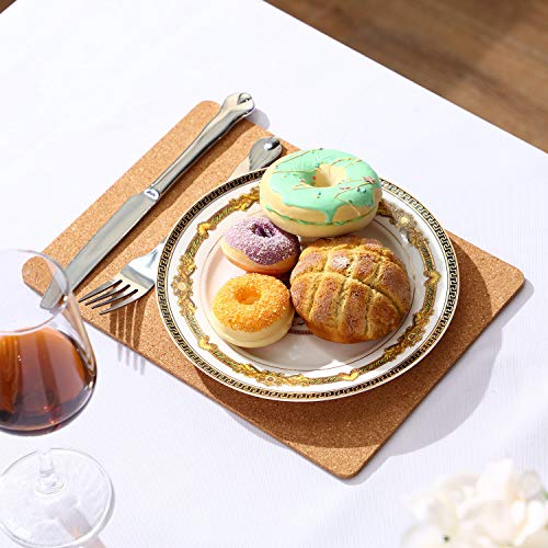Cork Coasters Square Cork Large Coasters Pads Backing Sheets for Kitchen Restaurant Home Bar Cafe Wedding Supplies (11 x 8 Inch, 4 Pieces)