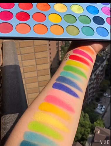39 Shades High Pigmented Rainbow Metallic Shimmer Eyeshadow Palette Long Lasting Eye Shadow Pallet Blendable Waterproof Makeup Palette for Party