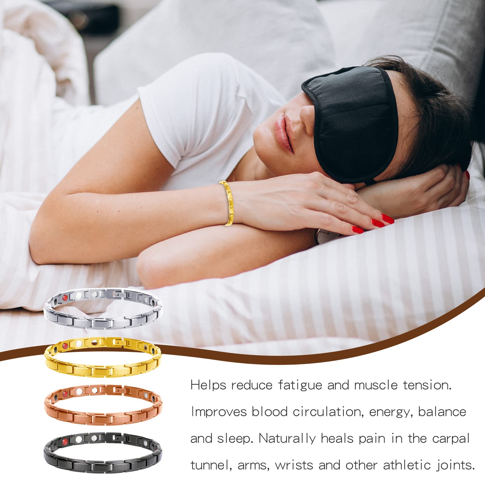 4 Pcs Lymph Detox Bracelet Lymph Drainage Bracelet Therapy Bracelet for Women Men