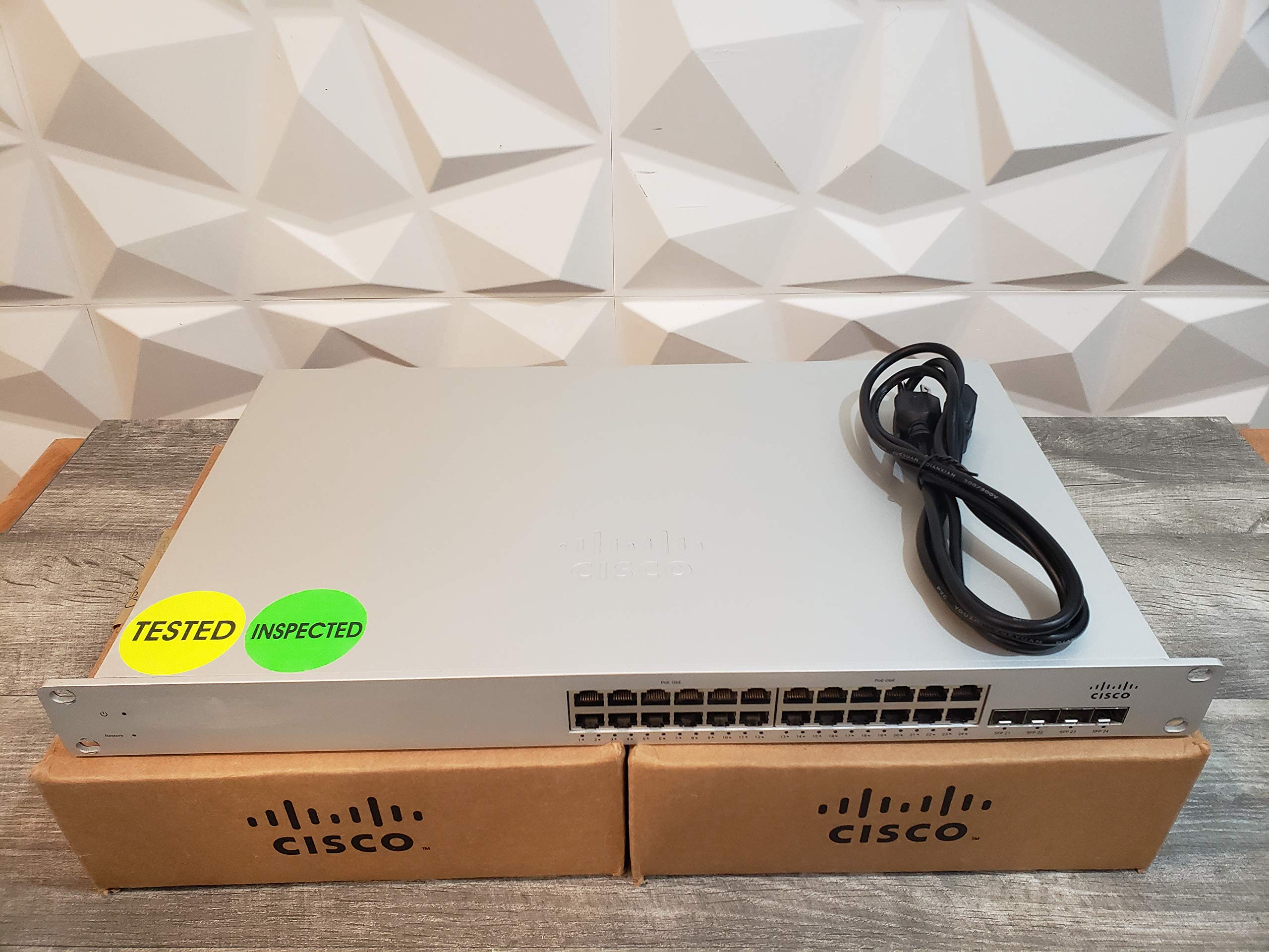 Cisco Meraki MS220-24P-HW 24 Port PoE 4 SFP Gigabit Network Switch (Renewed)