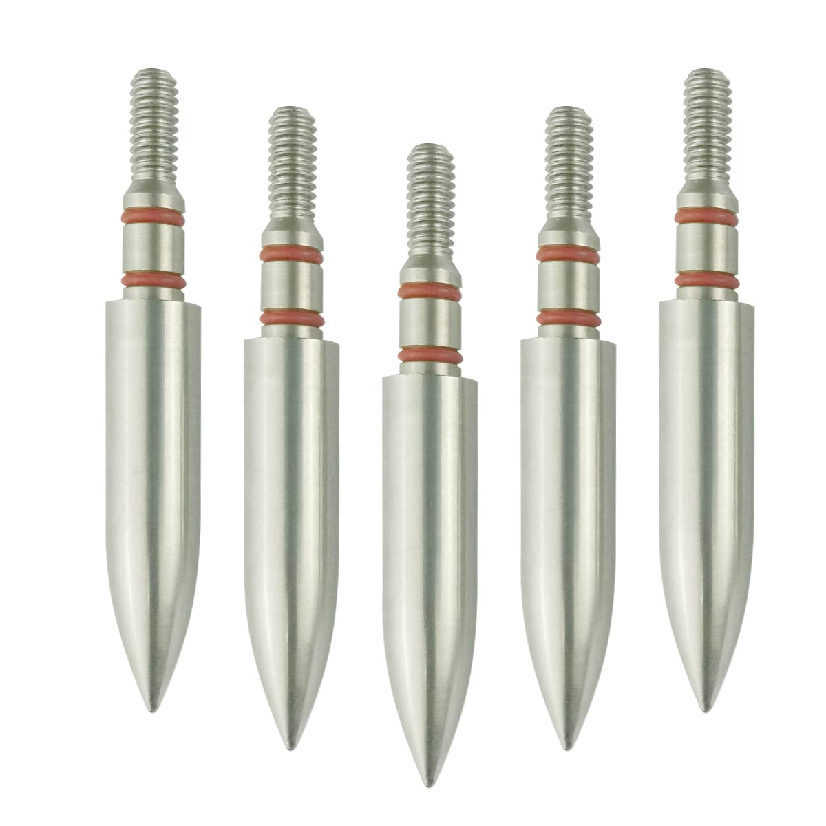 200grains Field Points arrowheads, 100/125/150/200 Grains Field Points Stainless Steel Archery Target Bullet Point Sharp Targethead Screw in Broadheads (1 Dozen 12 PCS) (5/16"-200grains)