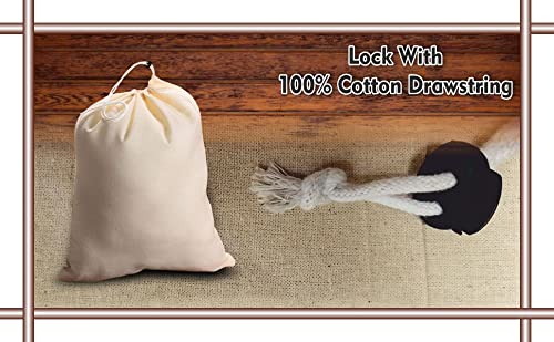 Cotton Bag Drawstring - 6 Pack, Canvas Bags 18'' X 18'' inch - Machine Washable Cotton Fabric - Storage Sack for Dirty Clothes, Basket Liner, Hamper Bag, Liner Replacement, delicates, Sleeping Bag, Reusable Travel Dorm and Basket Closure