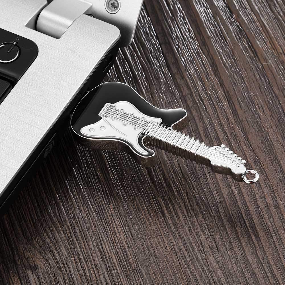 GARRULAX USB Flash Drive, 8GB / 16GB / 32GB USB 2.0 Waterproof USB Memory Stick Date Storage Pendrive Thumb Drives (32GB, Black Guitar)