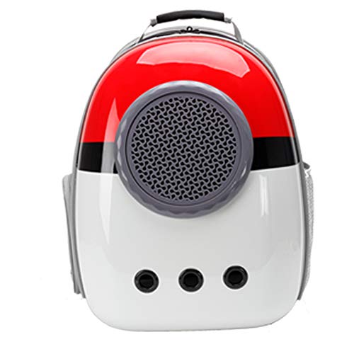 Expandable Cat Carrier Backpack Bubble, Space Capsule Bubble Pet Travel Carrier for Small Dog, Pet Hiking Traveling Backpack (Pokemon, Expandable Backpack - Solid Hard)