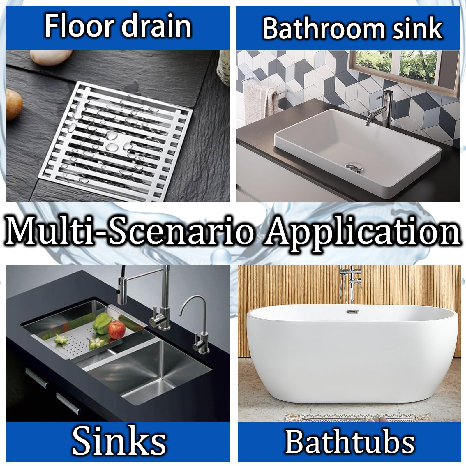 25PCS Shower Drain Hair Catcher, Bath Shower Drain Screen, Shower Drain Mesh Stickers, Disposable Mesh Sticker Catcher for Bathroom, Kitchen, Sink Sewer for Human and pet Hair