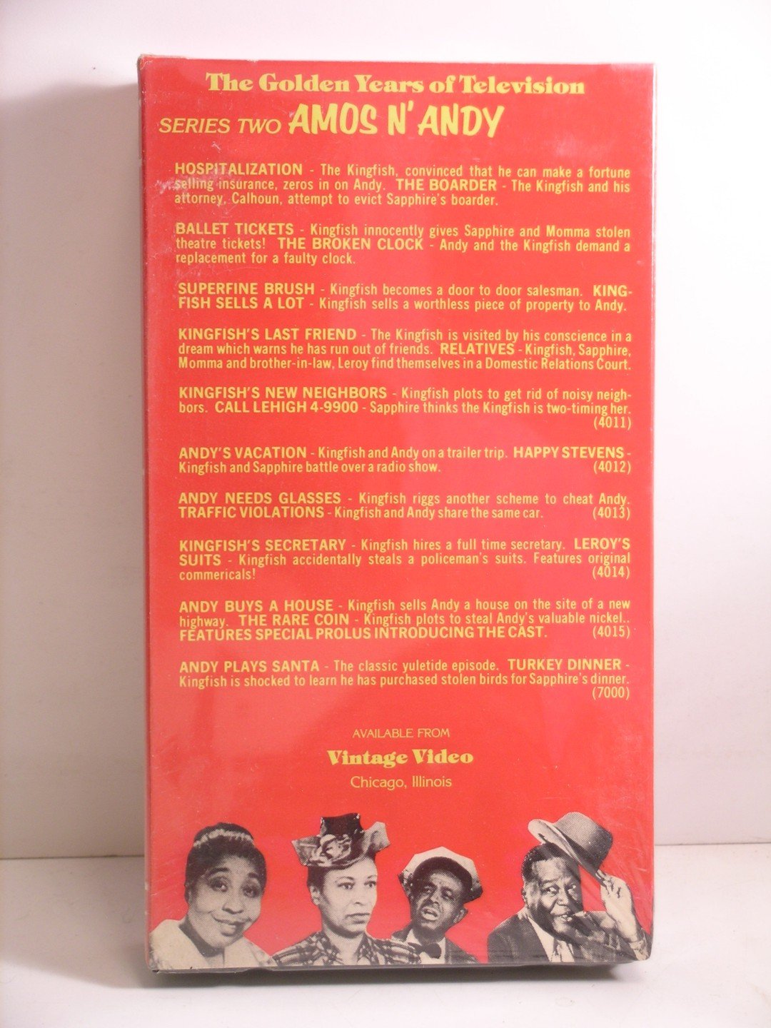 Amos n' Andy TV Show---"Cousin Effie's Will & The Adoption"----VHS Video