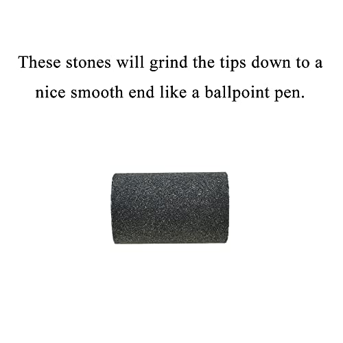 Acoeitl Dart Sharpeners Grinding Stone Burrs Remover Restore Form Reduce Backlash Smooth End Maintain Surface Finish for Steel Tip Point Dart Blowgun Blunt Head Leather Hole Punch Jewelry 4Pcs