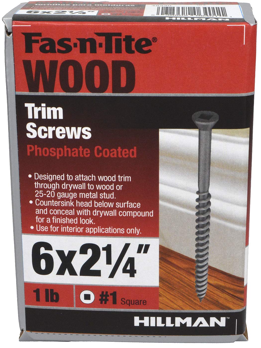 Fas-N-Tite Phosphate-Coated Wood Trim Screw (#6 x 2-1/4")