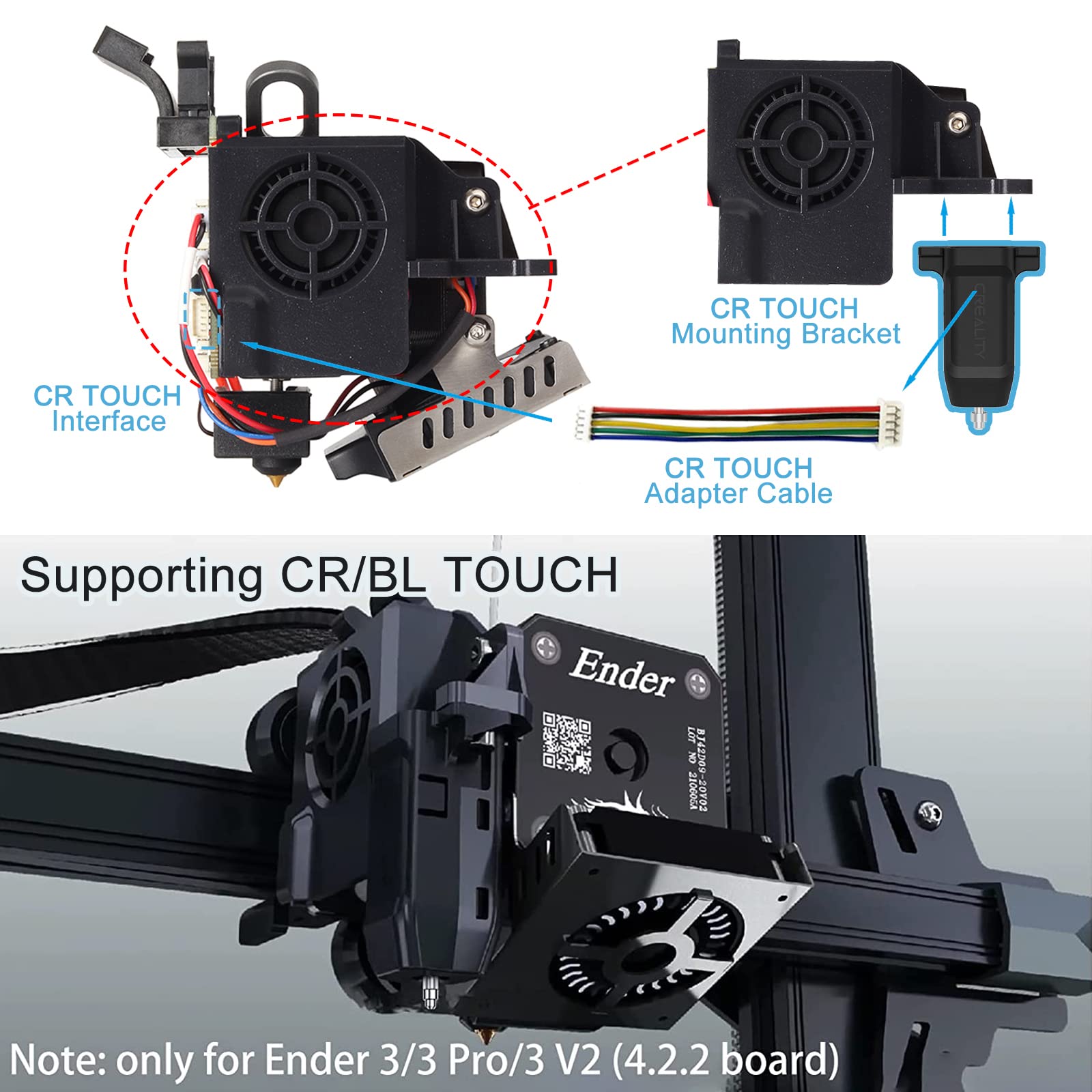 2022 Ender Official Sprite Extruder Pro Kit, Direct Drive Upgrade Kit Support TPU Filament, All Metal Hotend Dual Gear Extruder for Ender 3, Ender3v2, Ender 3 pro, Ender 3 Max, Ender 3 s1 pro