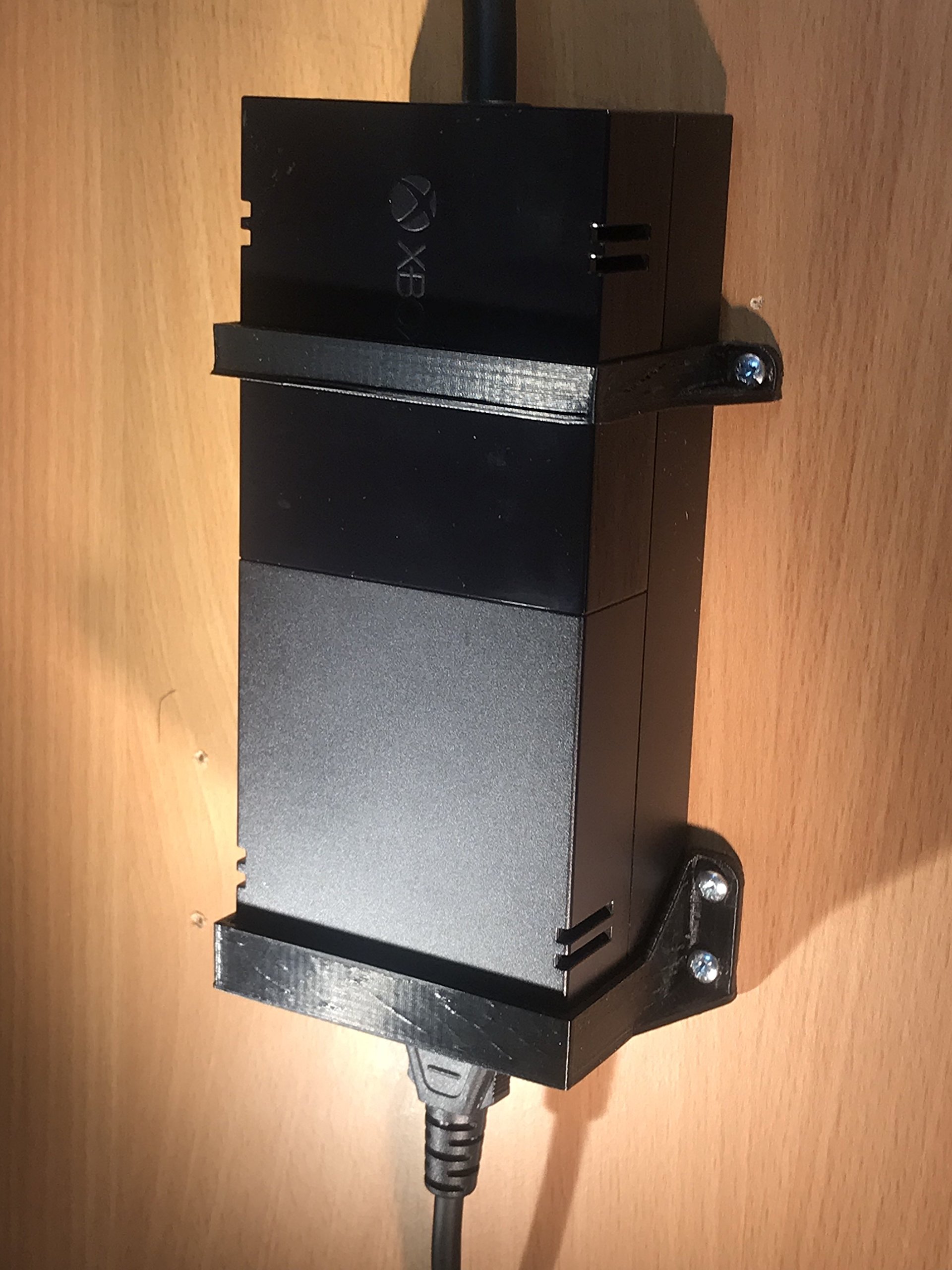 3D Cabin Xbox One Power Brick/Supply Wall Mount Bracket : Black