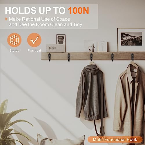 20PCS Wall Hooks for hanging, Metal Wall Hooks for Coats, Coat hooks for Wall, Heavy Duty Single Prong Wall Hooks With 40 Pieces Screws for Hanging Coats,Towel,Backpack,Hat, Dog Leashes,Coffee Mug