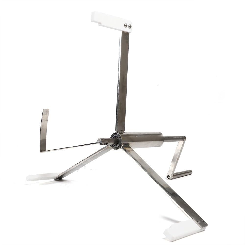 40cm Crepe Spreader Round Stainless Steel Crepe Batter Spreader Manual Non-Stick Pancake Pizza Batter Spreader Tool Crepe Maker Machine (Silver)