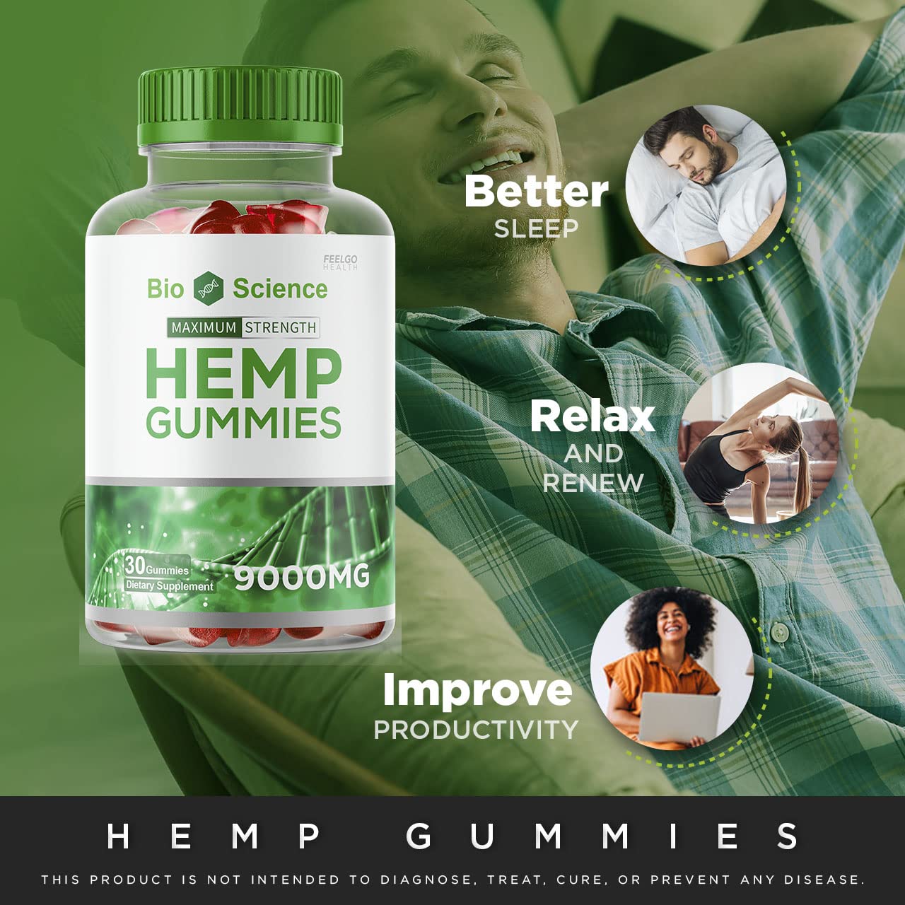 3 Pack - Bio Science Hemp Gummies - Bio Science Gummies, Bioscience Maximum Gummies, Bio Science Gummy s, BioscienceGummies, BioSiences 300 mg Per Gummys, Bioscience ED Gummies (90 Gummys - 3 Month)