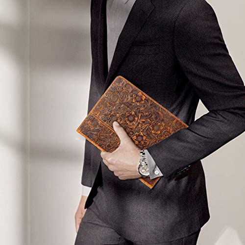Gexmil iPad air 10.5 Inch 2019 Case, with Built-in Apple Pencil Holder,applies Cowhide Folio Cover for iPad pro 10.5 Genuine Leather case (Pattern-Brown+Pencil Holder)