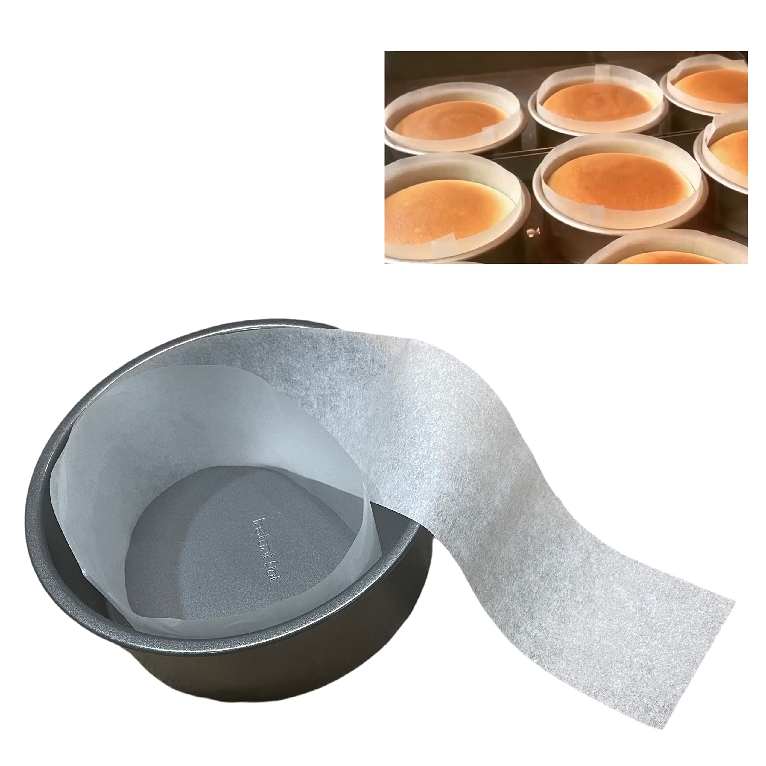 3 X 22 Inches Cake Pan Liner Strips Parchment Paper Baking 100 Sheets | Worthy Liners Non-Stick Precut Baking Parchment, Perfect for Cake Pan, Springform Pans