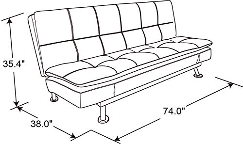 Serta Nelson Convertible Sofa Bed, Black