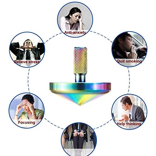 ShowDoo Colorful Metal Spinning Top,Stainless Steel Toys,EDC Desk Toys for Office for Adults and Kids,Unique Gift