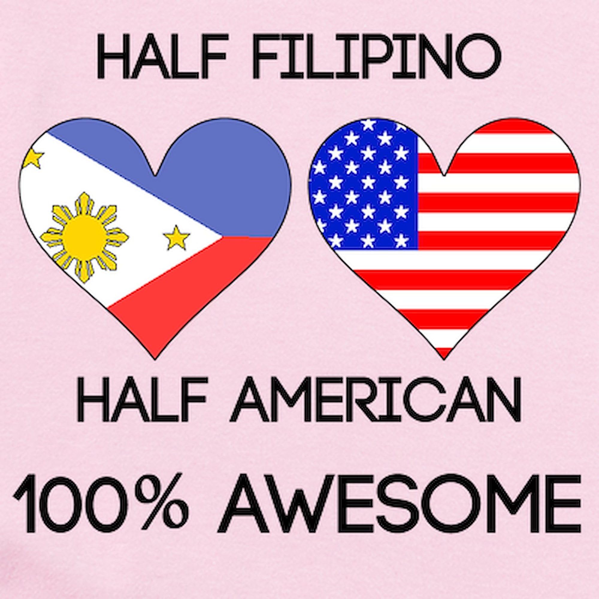 CafePress Half Filipino Half American Body Suit Cute Infant Bodysuit Baby Romper Petal Pink