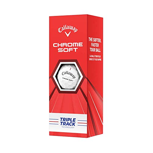 2020 Callaway Chrome Soft Golf Balls (Triple Track White)