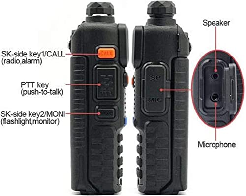 Baofeng UV-5R Two Way Radio Handheld Ham Radio Dual Band Walkie Talkie(2PACK, Black)