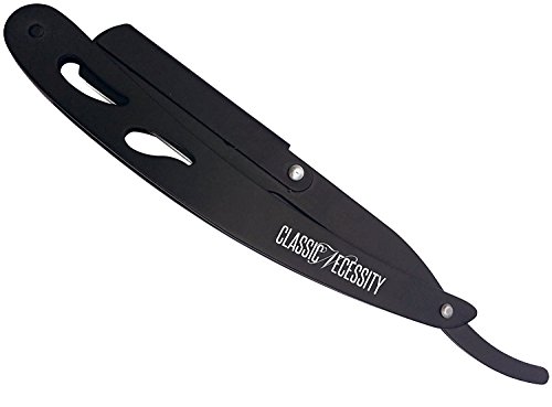 Classic Necessity Professional Barber Straight Razor for Mens Shaving | Pack of 20 Single Edge Premium Razor Blade | Cutthroat Stainless Steel Shavette with Swing Lock