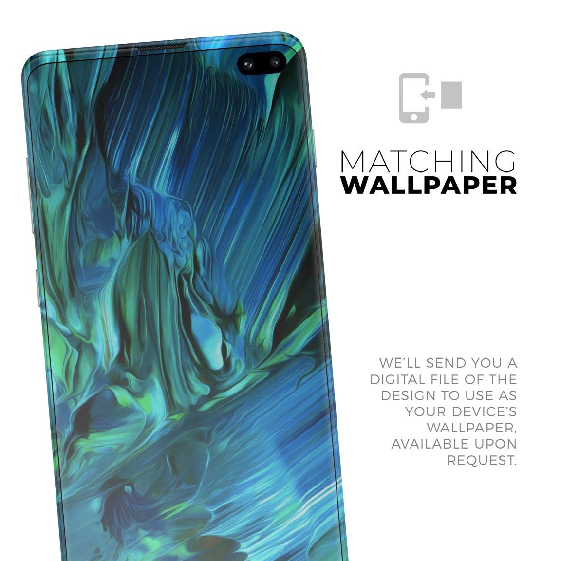 DesignSkinz Blurred Abstract Flow V8 Protective Vinyl Decal Wrap Skin Cover Compatible with The Samsung Galaxy S20 (Screen Trim & Back Glass Skin)