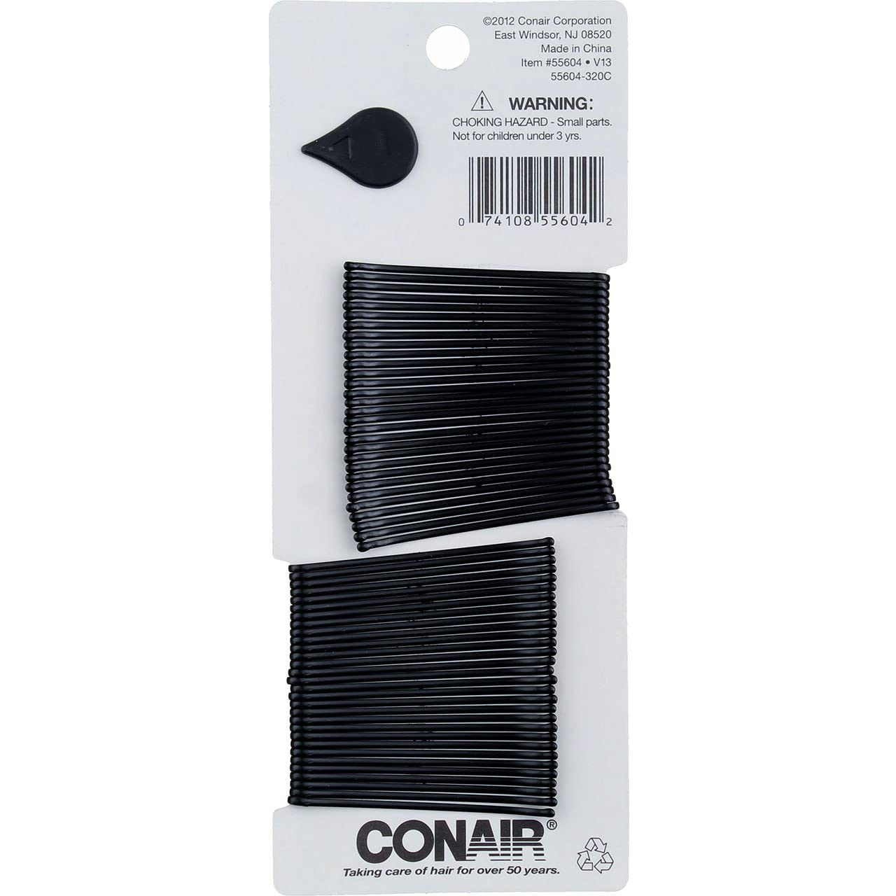 CURVED BOBBY PINS 60 PK BL